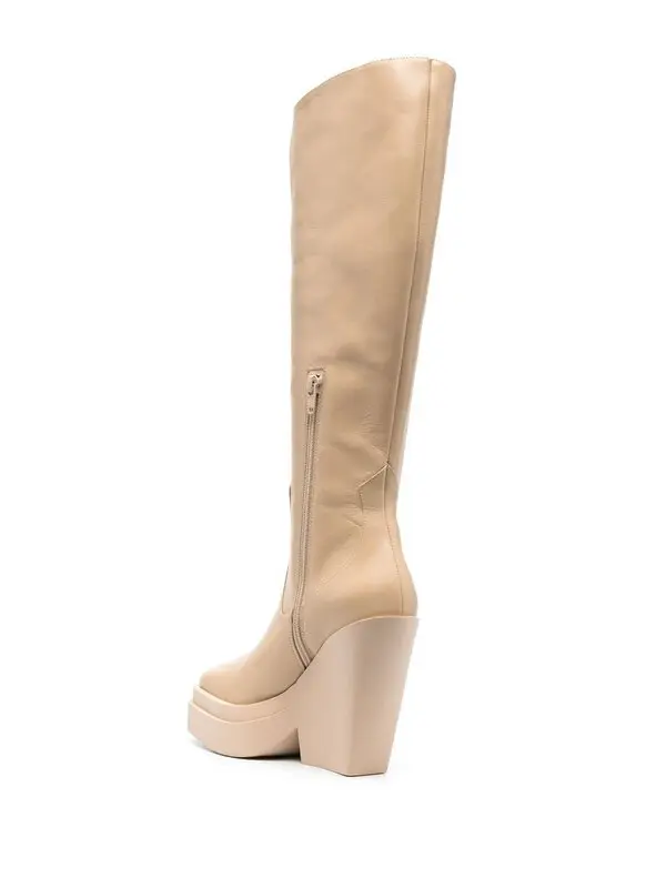GIABORGHINI 120mm Knee-high Leather Boots