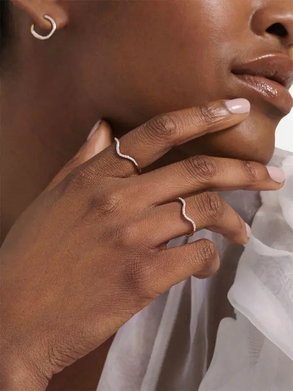 Monica Vinader Riva Diamond Stacking Ring