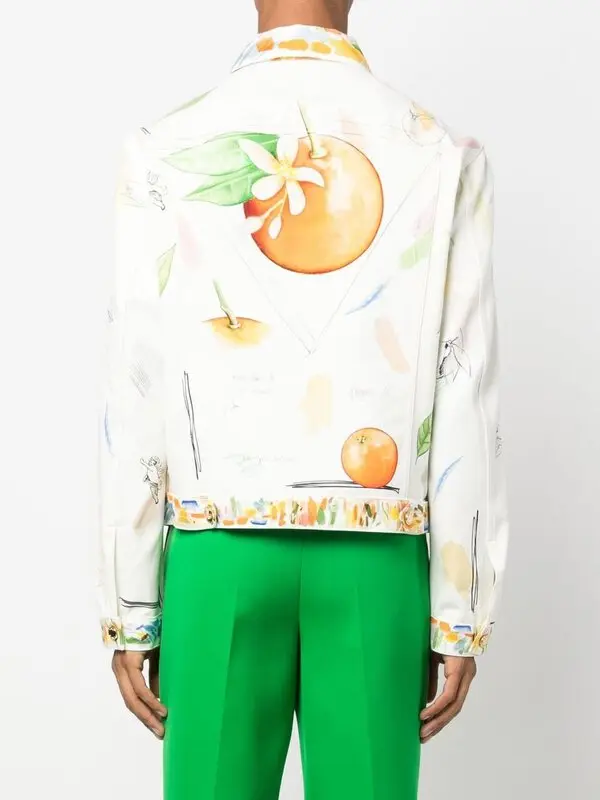 Casablanca Fruit-print Cotton Jacket