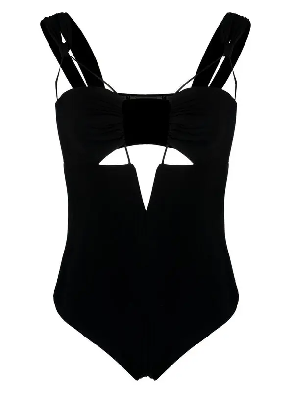 NENSI DOJAKA Cut-out One Piece Swimsuit - Black
