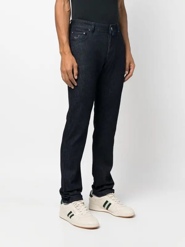 Jacob Cohen Embroidered-logo Straight-leg Jeans