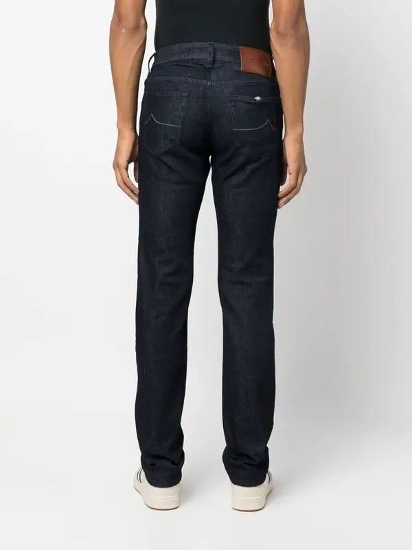 Jacob Cohen Embroidered-logo Straight-leg Jeans