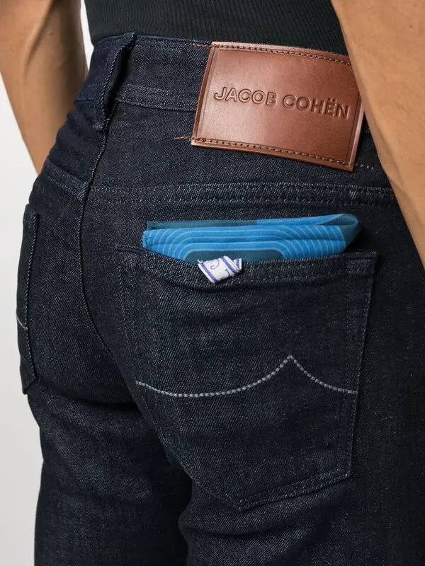 Jacob Cohen Embroidered-logo Straight-leg Jeans