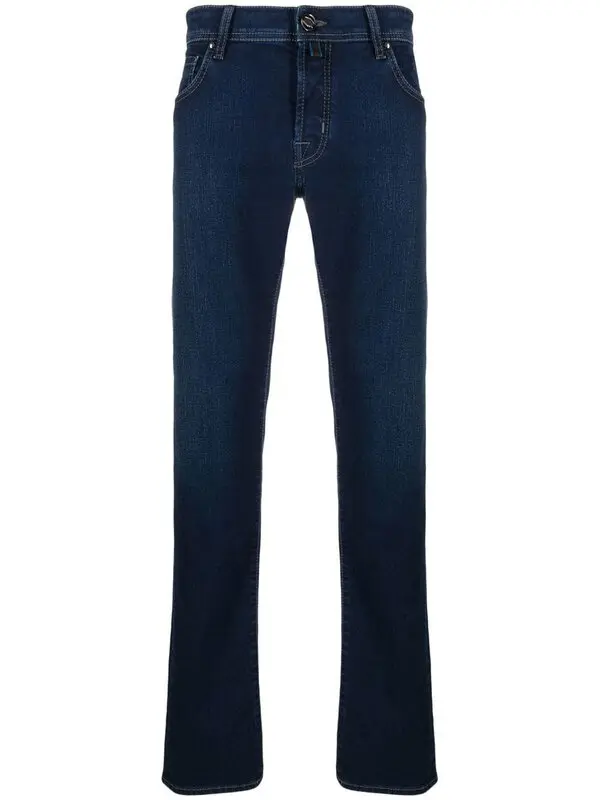 Jacob Cohen Logo Patch Mid-rise Jeans