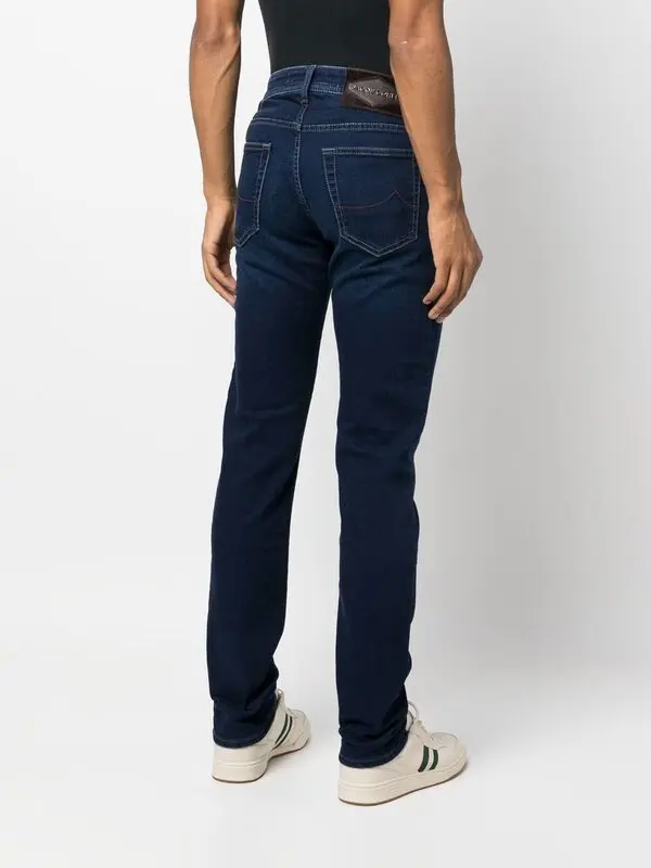 Jacob Cohen Logo Patch Mid-rise Jeans