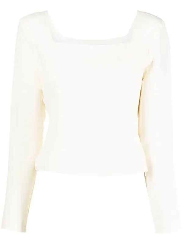 Federica Tosi Square Neck Pullover - White