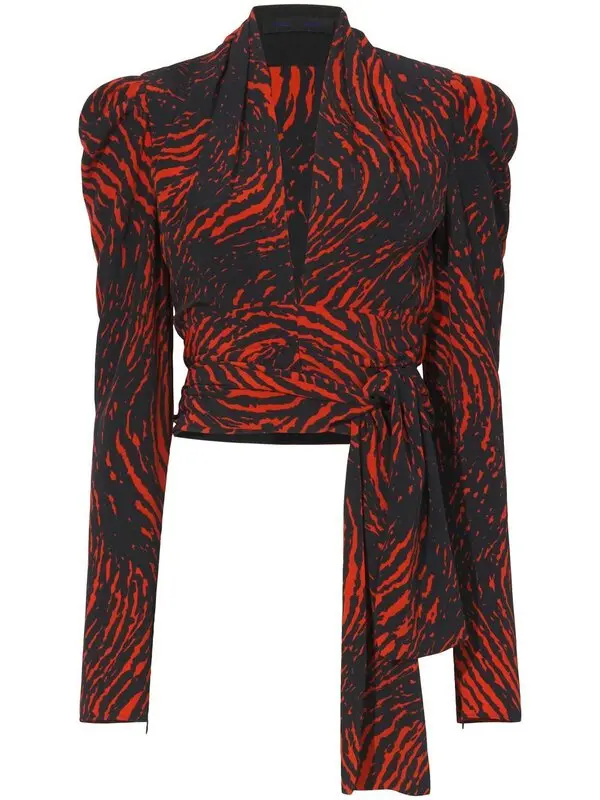 Proenza Schouler Abstract-print V-neck Top