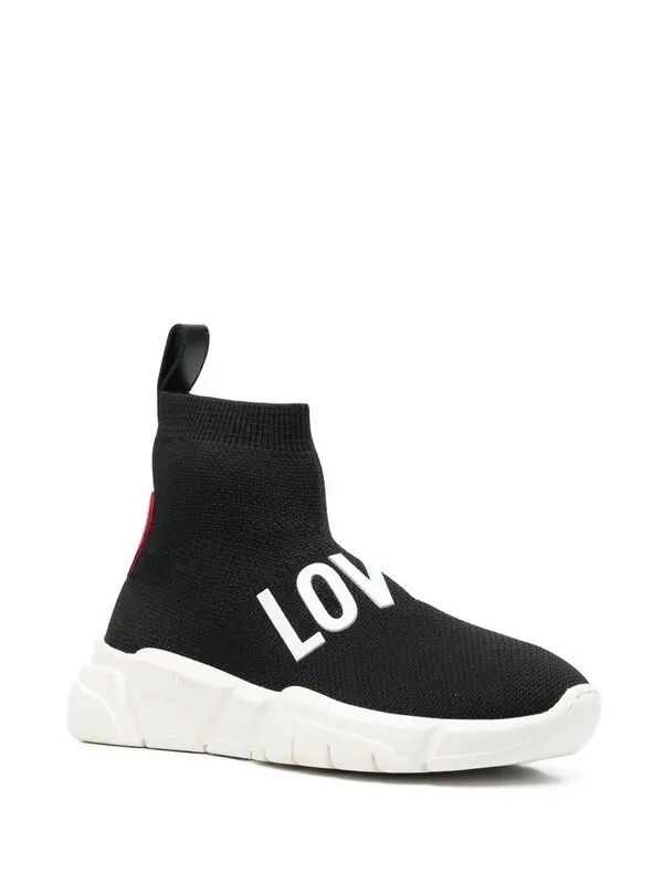 Moschino Heart-patch High-top Sneakers