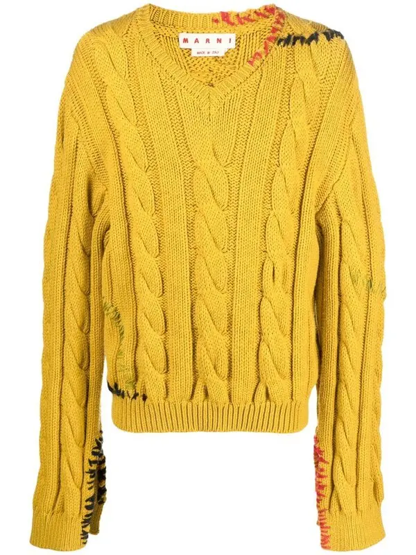 Marni Cable-knit Virgin Wool Jumper