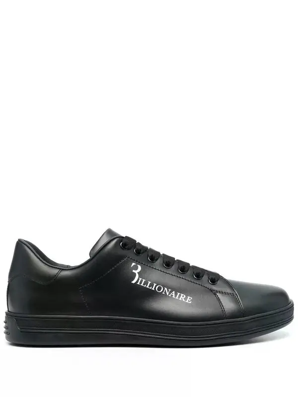 BILLIONAIRE Logo-print Low-top Sneakers - Black