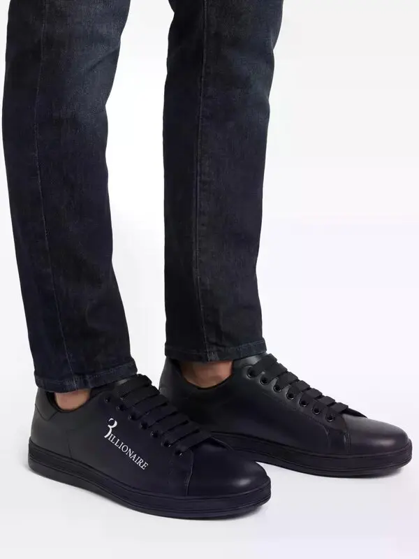 BILLIONAIRE Logo-print Low-top Sneakers - Black
