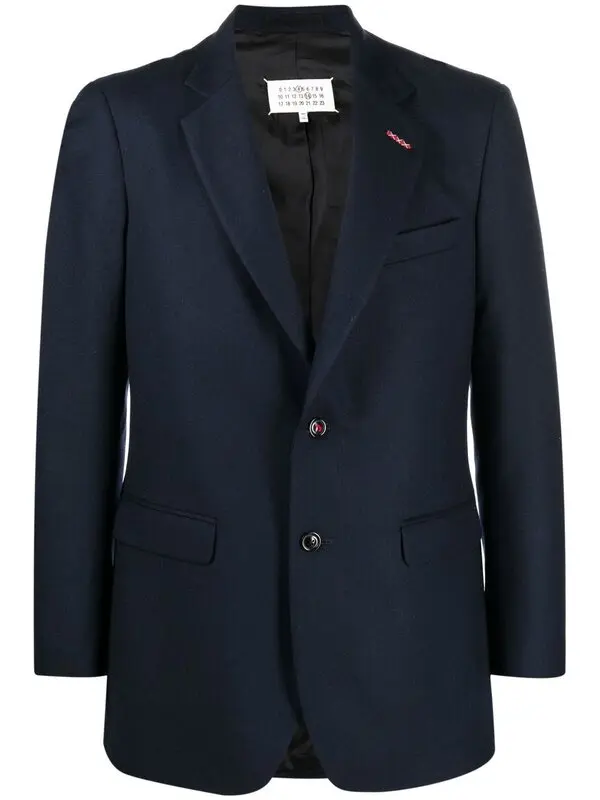 MAISON MARGIELA Single-breasted Twill Blazer - Blue