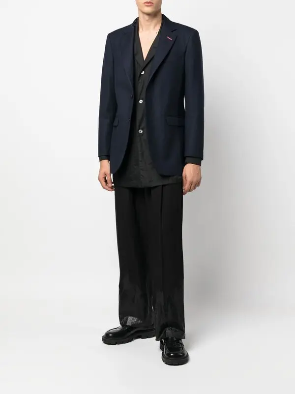 MAISON MARGIELA Single-breasted Twill Blazer - Blue