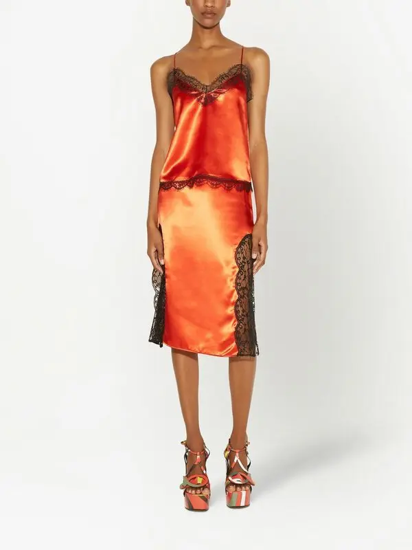 Emilio Pucci Lace-embroidered Midi Skirt