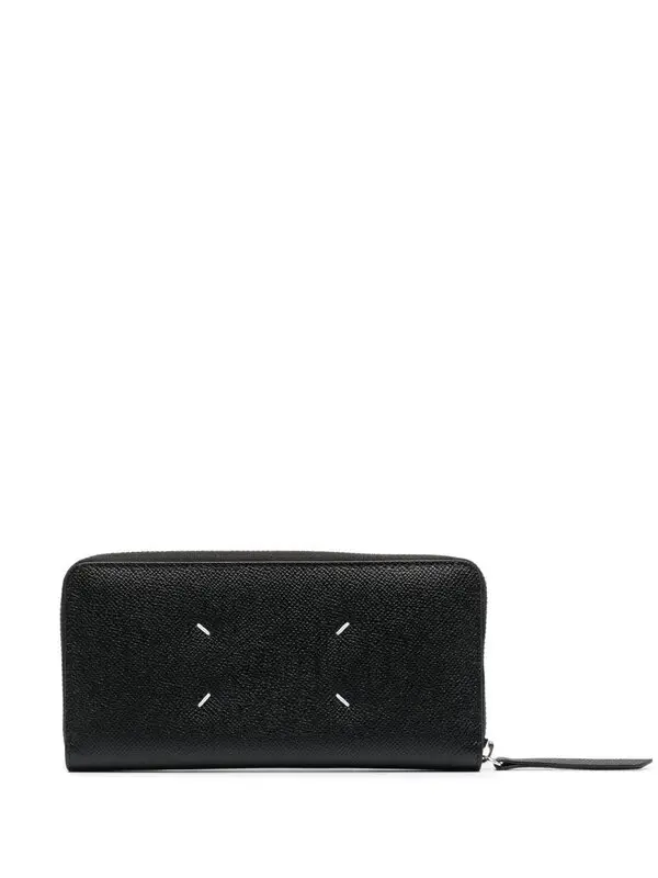 MAISON MARGIELA Four-stitch Zip-around Wallet - Black