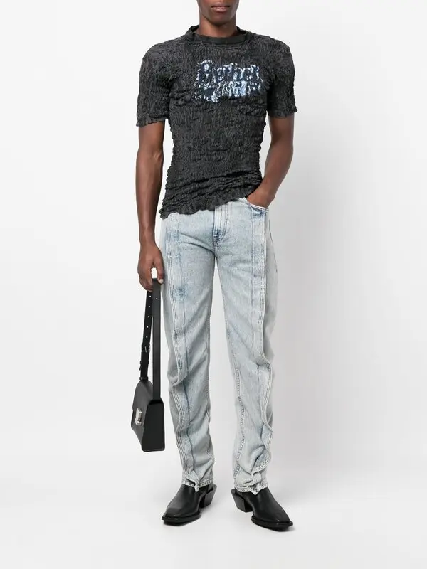 Y/Project Slim-Cut Banana Jeans In Blue - 64% Off | Editorialist