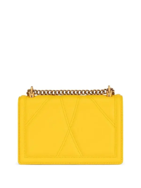 Dolce & Gabbana Medium Devotion Quilted Shoulder Bag - Yellow