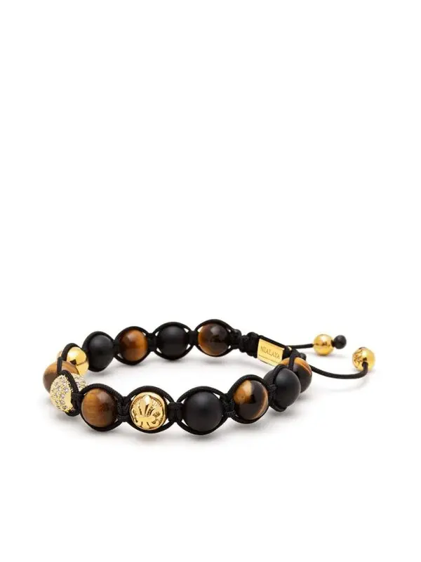 NIALAYA JEWELRY Tiger Eye Beaded Bracelet - Brown