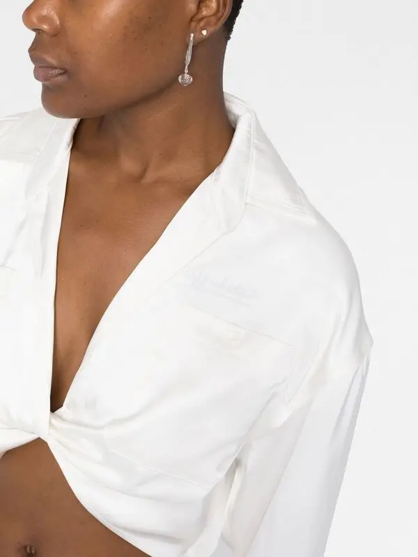 Off-White Twisted Crop Shirt