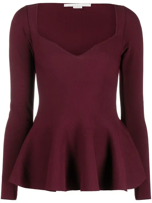 Stella McCartney Peplum-hem Top - Red