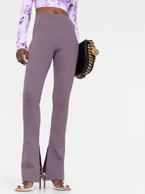 Off-White Logo-debossed Split-seam Leggings