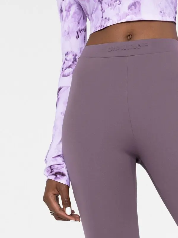 Off-White Logo-debossed Split-seam Leggings