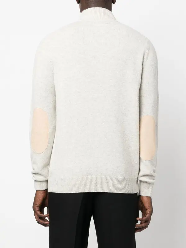 Barbour Button-placket Detail Knit Jumper - Grey
