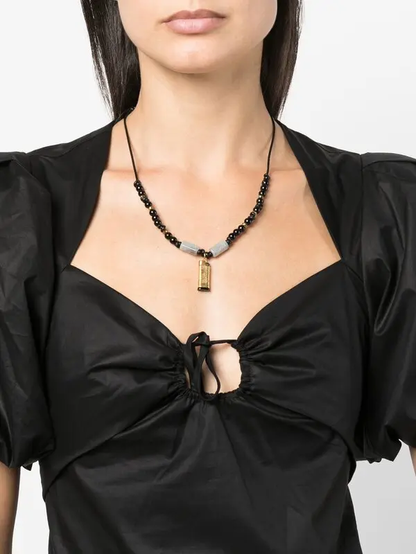 Zadig&Voltaire Beaded Pendant Necklace