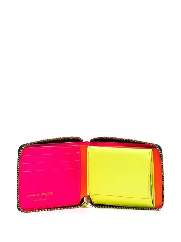 Comme Des Garçons Colour-block Leather Wallet