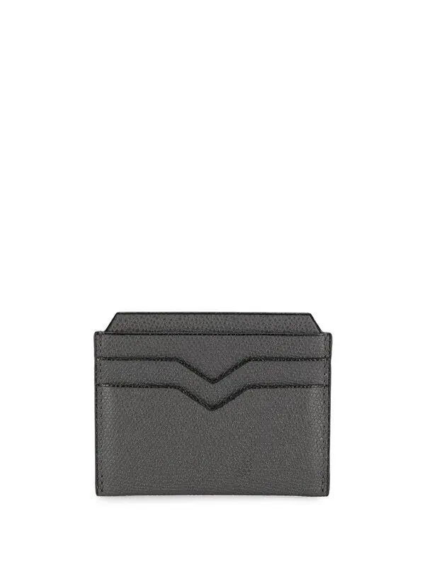 VALEXTRA Textured Leather Cardholder - Grey