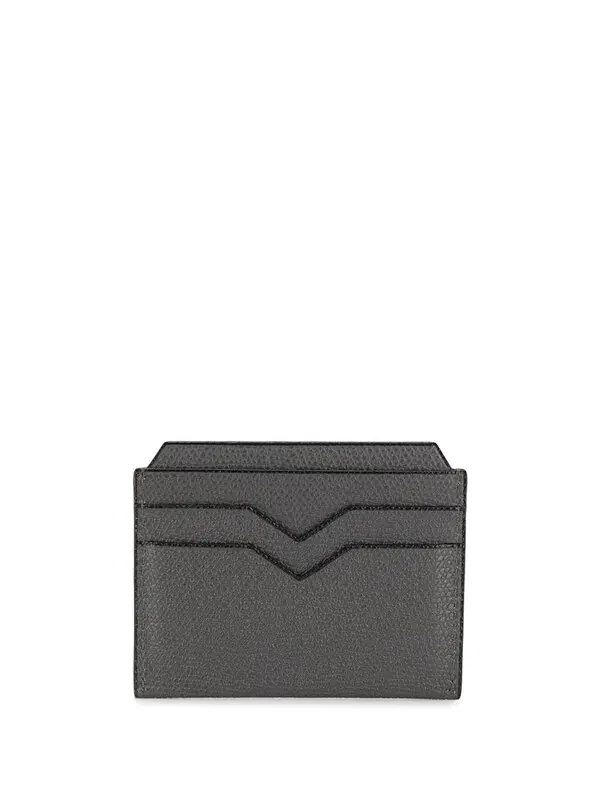 VALEXTRA Textured Leather Cardholder - Grey