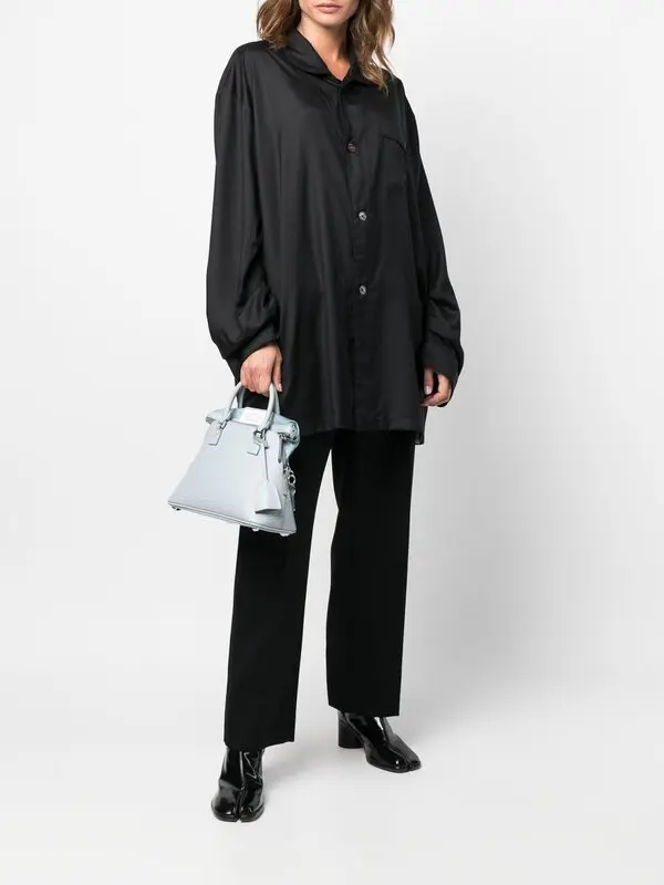 MAISON MARGIELA Long-sleeve Silk Shirt - Black