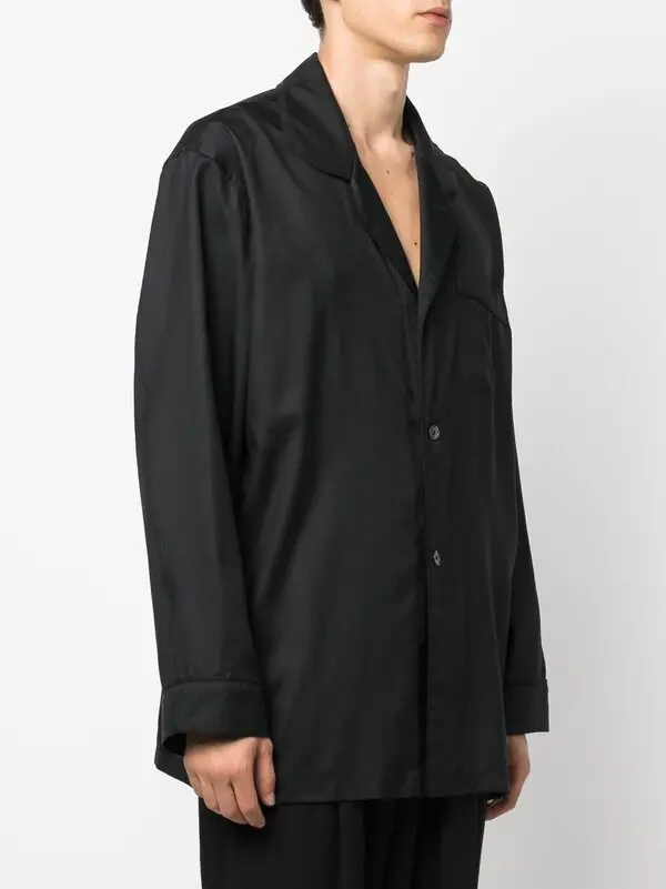 MAISON MARGIELA Long-sleeve Silk Shirt - Black
