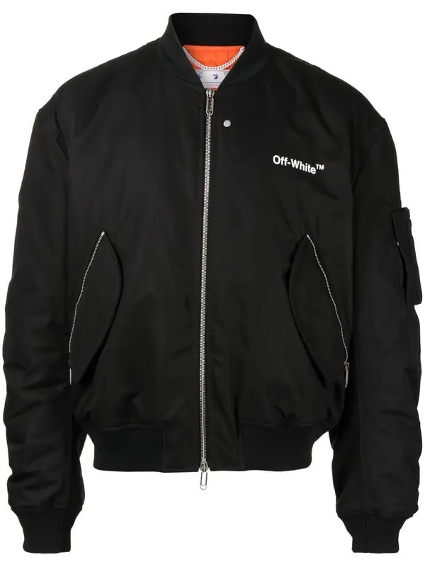 Off-White Diag Print Bomber Jacket