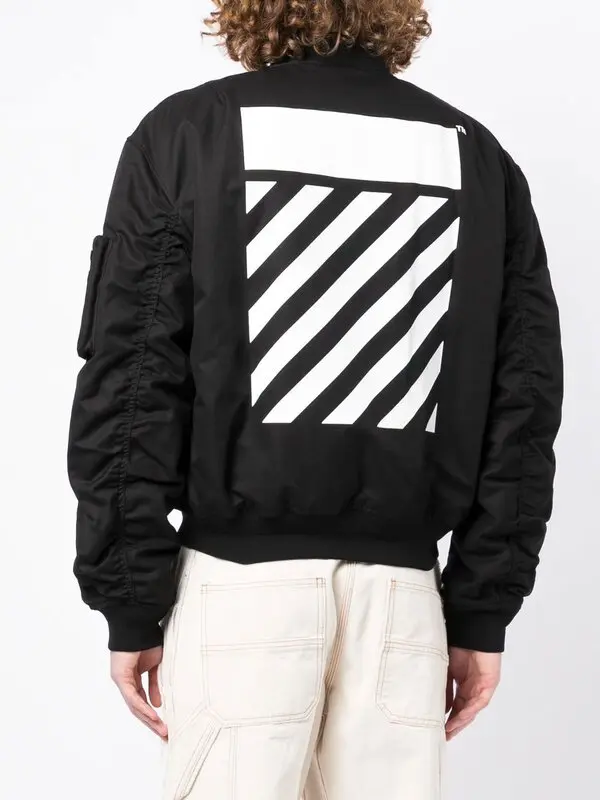 Off-White Diag Print Bomber Jacket