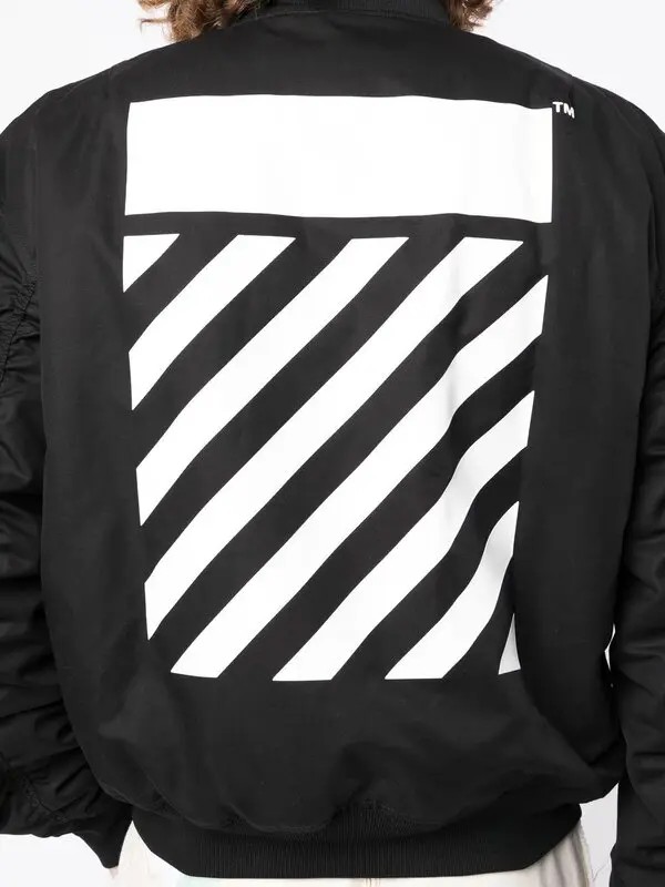 Off-White Diag Print Bomber Jacket