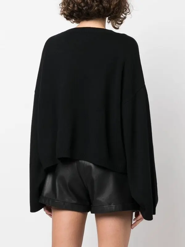 Versace Embroidered Logo Wide-sleeve Jumper