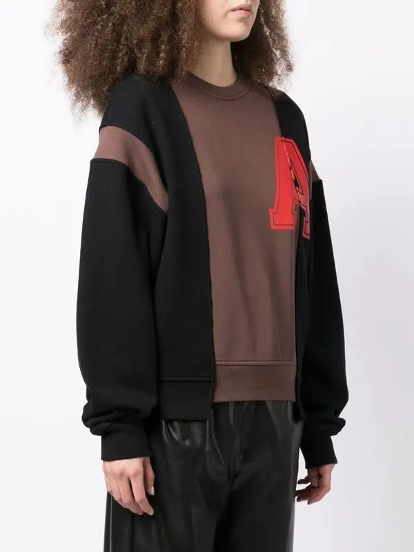 AMBUSH Collegiate-print Patchwork Sweatshirt