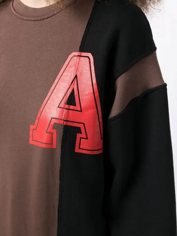 AMBUSH Collegiate-print Patchwork Sweatshirt