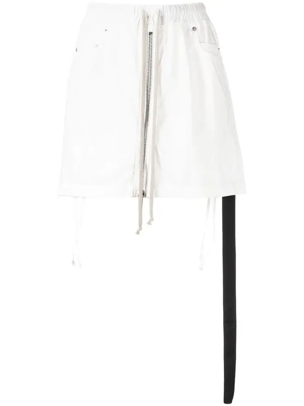 Rick Owens Denim Mini Skirt - White