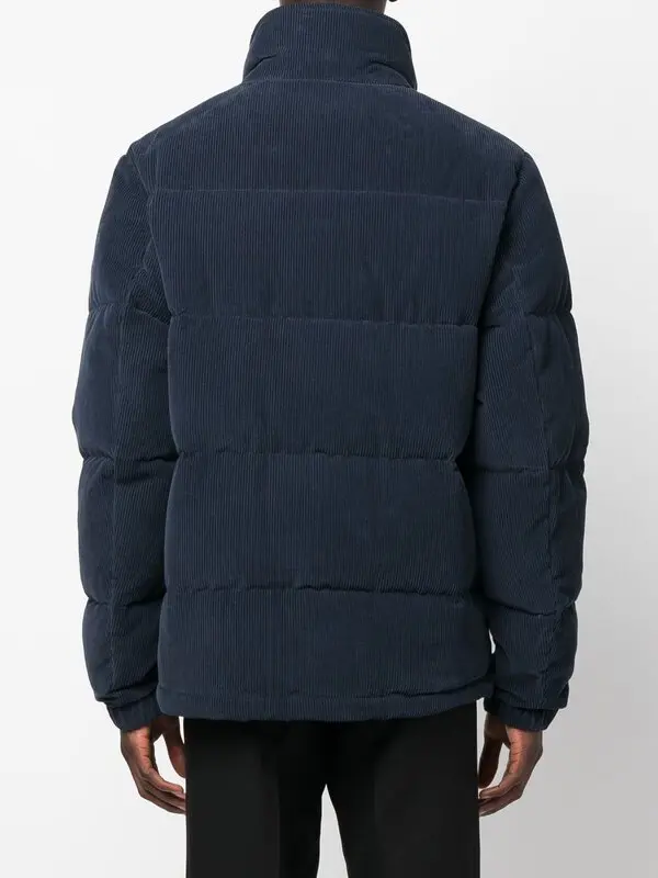 BILLIONAIRE Logo-patch Corduroy Padded Jacket - Blue