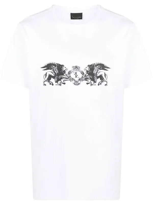 BILLIONAIRE Chest-logo Crew-neck T-shirt - White