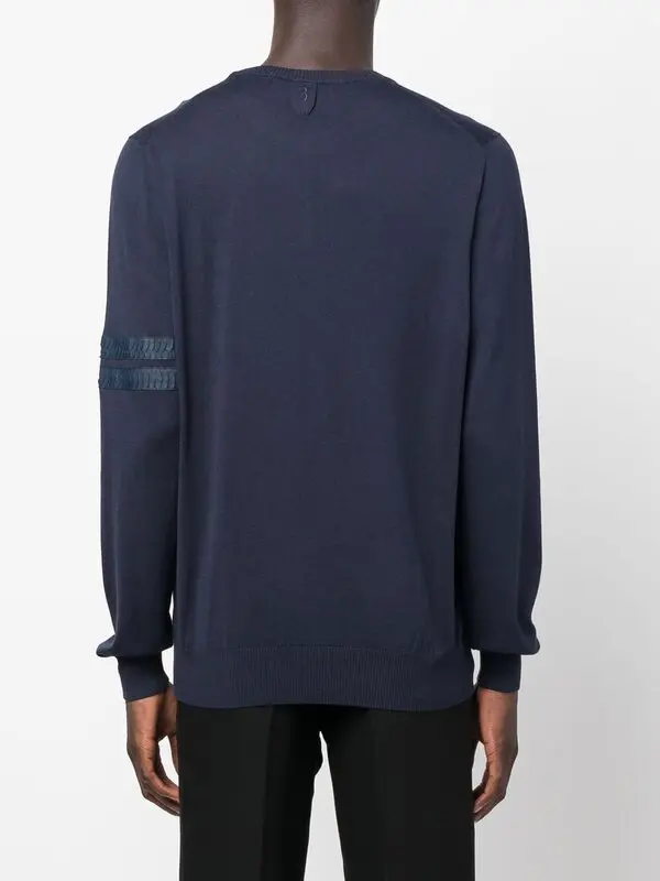 BILLIONAIRE Snakeskin-effect Fine-knit Jumper - Blue