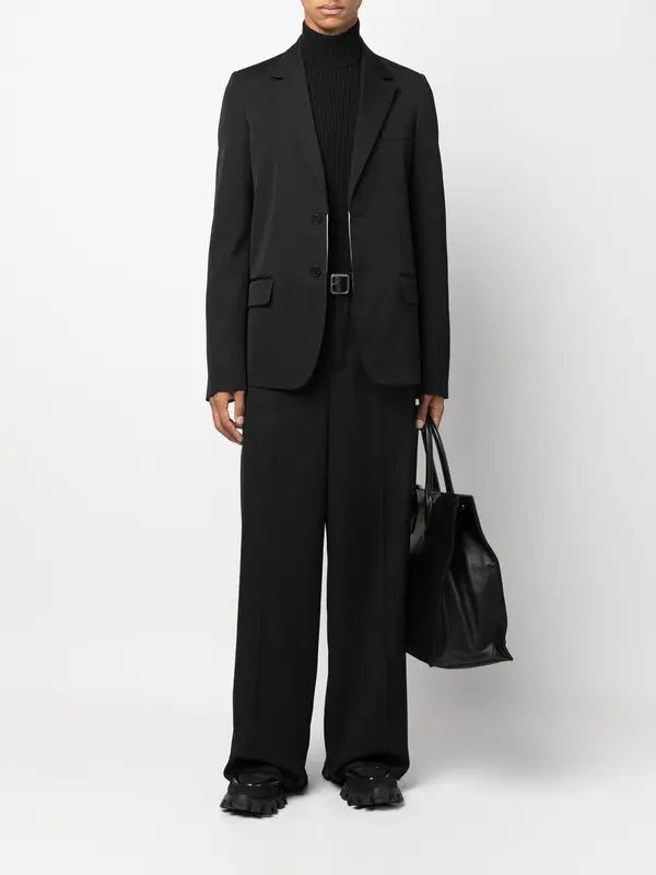 Valentino Garavani Single-breasted Virgin Wool Blazer - Black