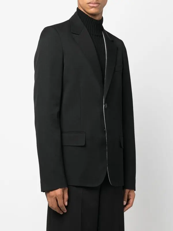 Valentino Garavani Single-breasted Virgin Wool Blazer - Black