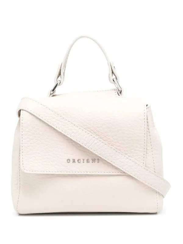 ORTIGNI Grained Leather Bag - Neutrals