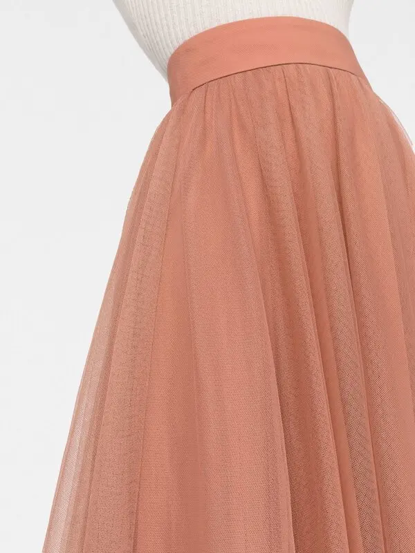 Zimmermann Tulle A-line Midi Skirt