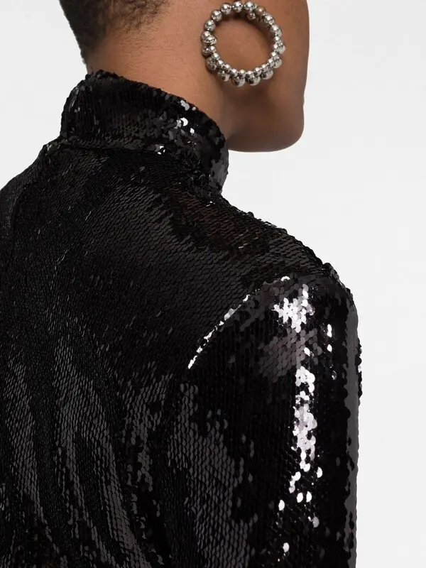 Isabel Marant Étoile Sequin-embellished Long-sleeve Dress - Black