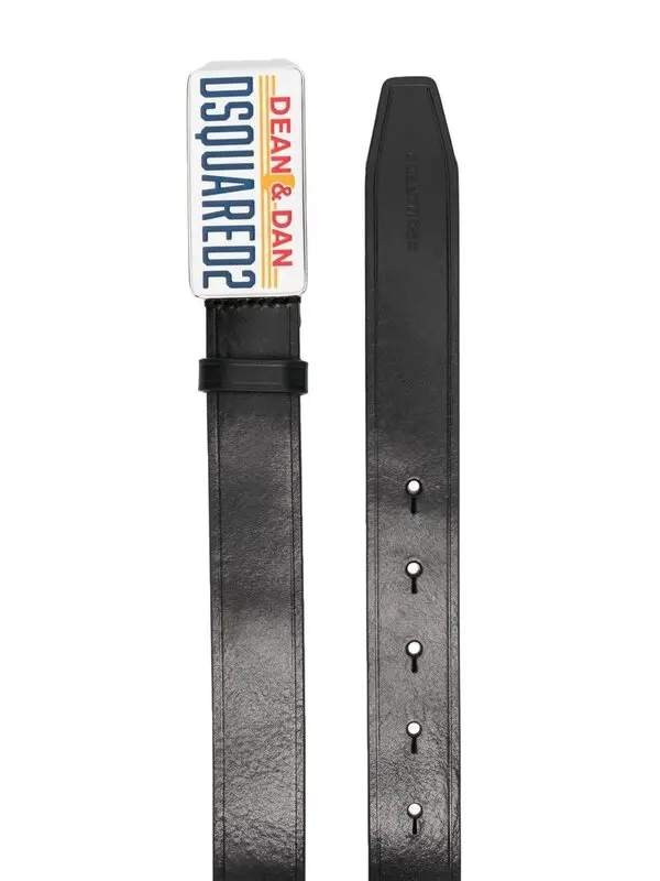 Dsquared2 Logo-plaque Leather Belt
