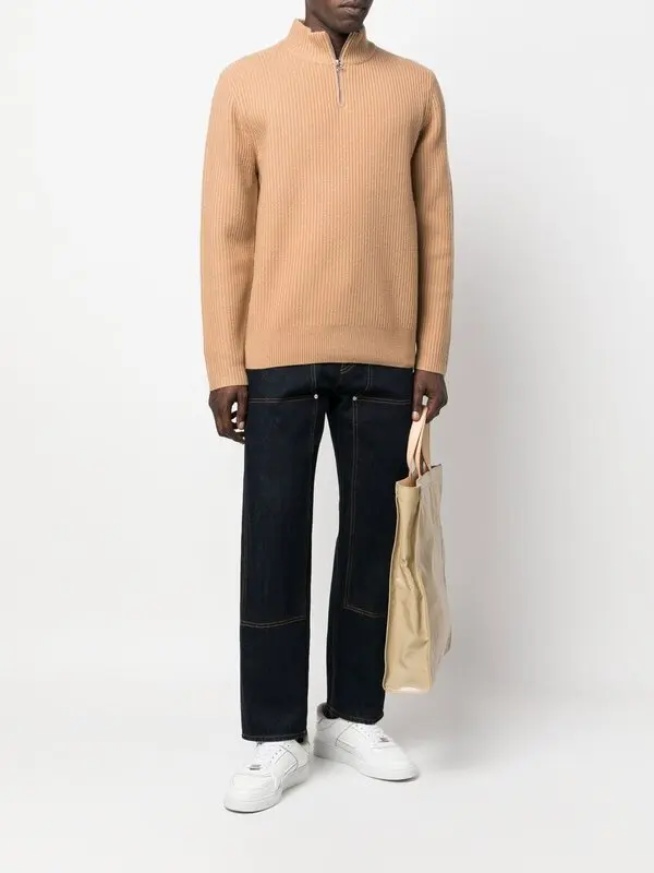 A.p.c. Ribbed-knit High-neck Jumper
